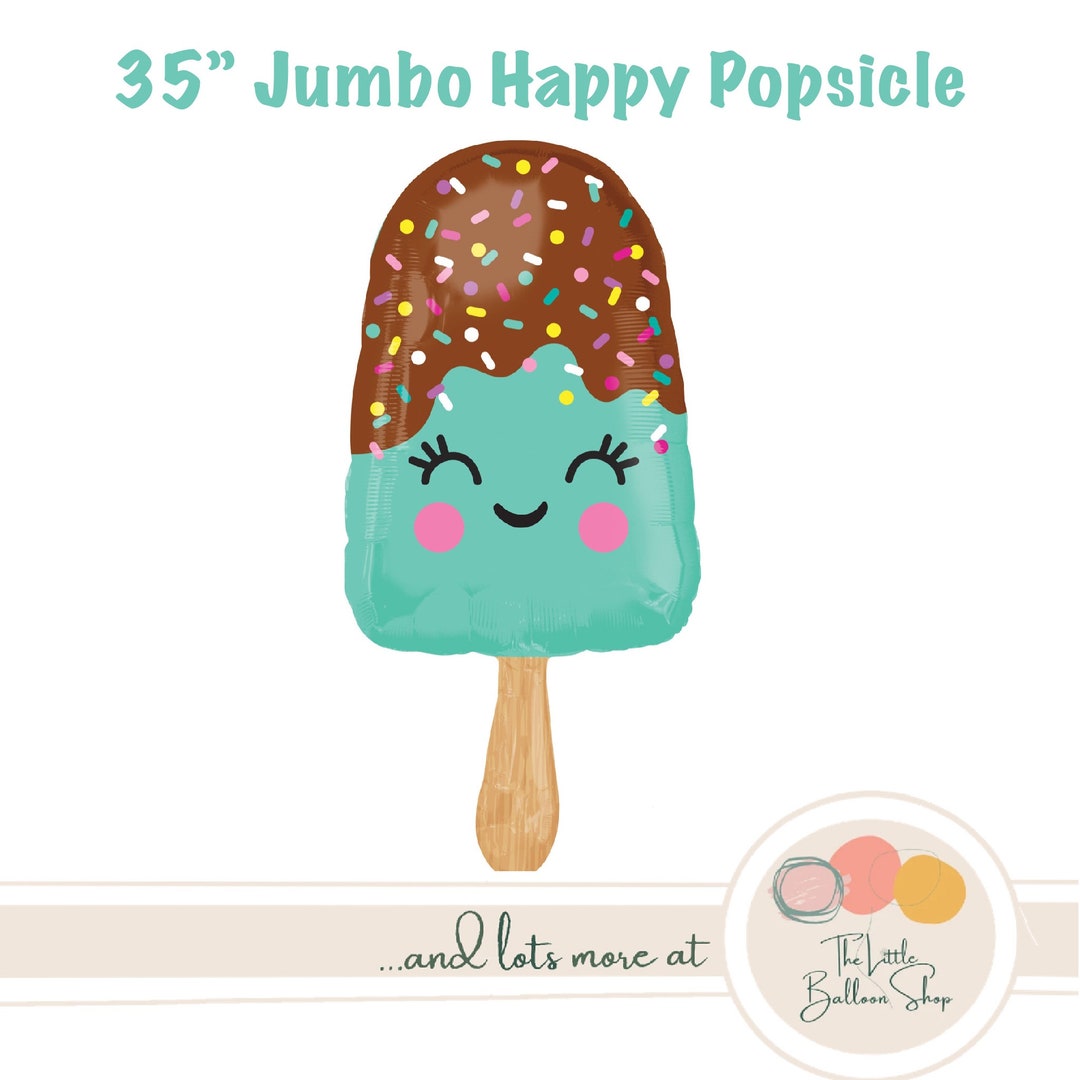 35 Jumbo Foil Happy Popsicle Balloon, Popsicle Theme Party Decor, Ice ...