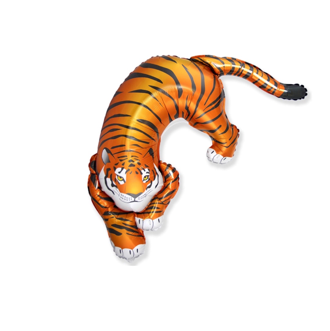40” Jungle Safari Tiger Balloon, Safari Party Decorations, Wild One ...