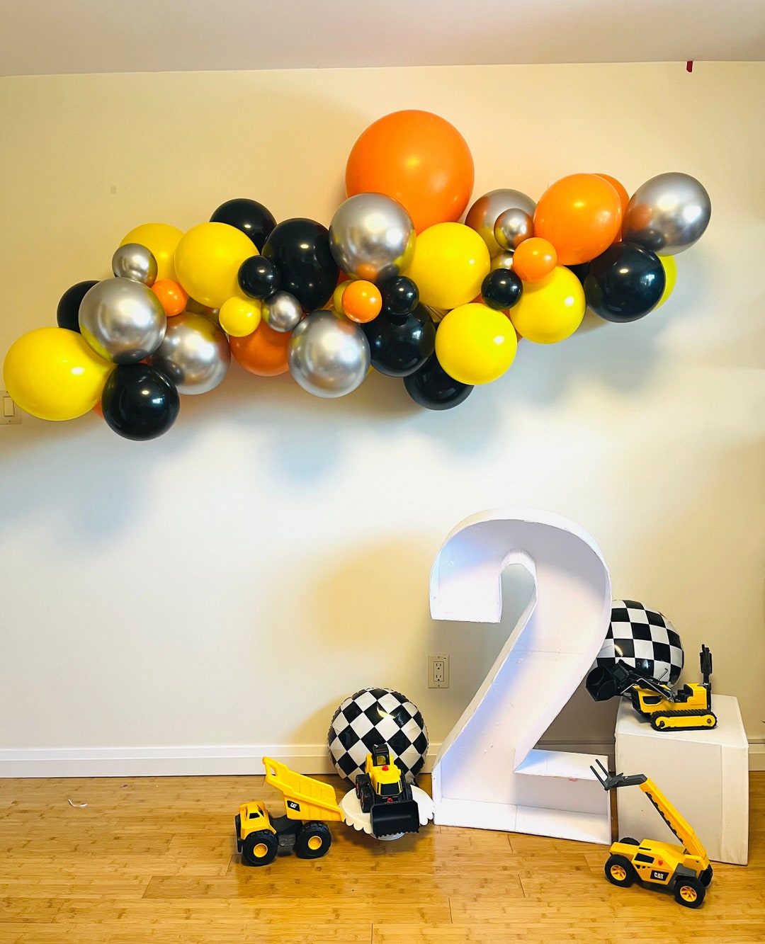 DIY Construction Balloon Garland Kit, Construction Themed Balloon Arch ...