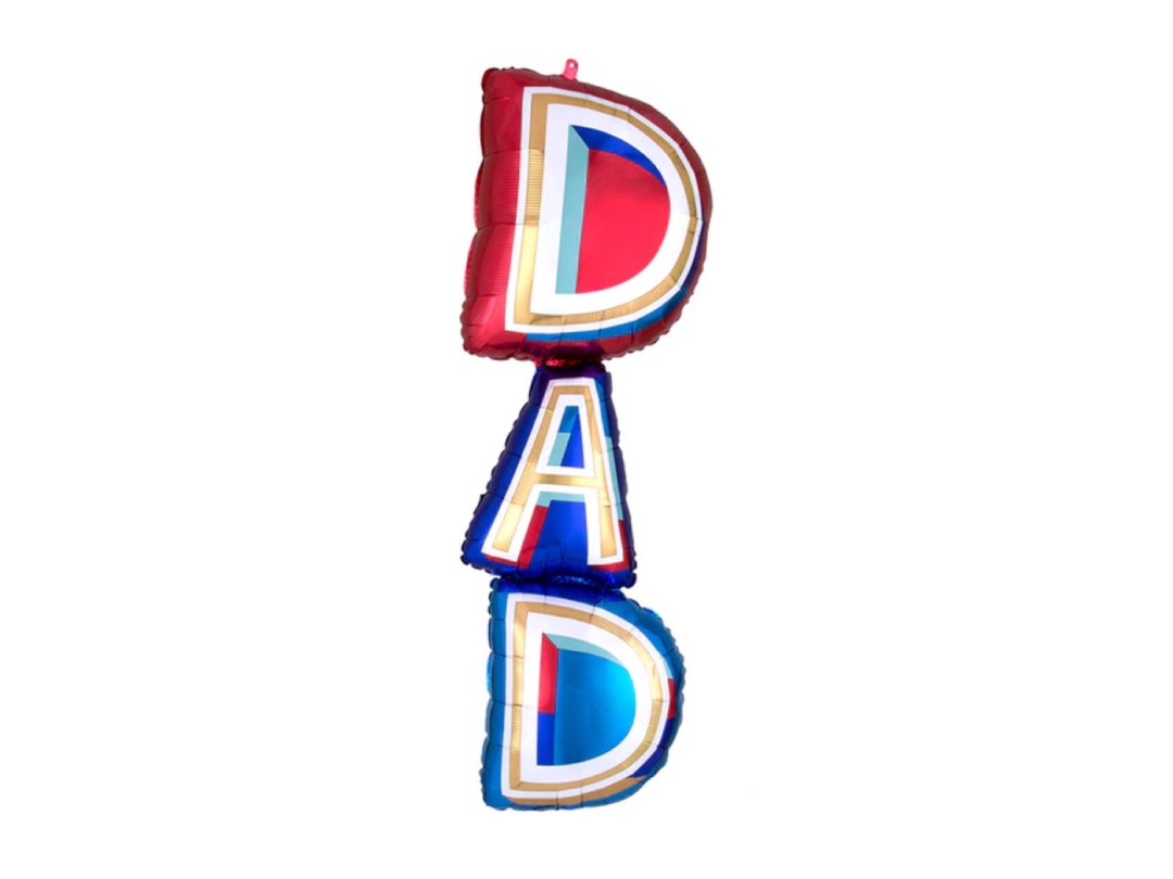 Jumbo 39” Jumbo Dad Balloon, Fathers Day Decorations, Fathers Day Gift ...