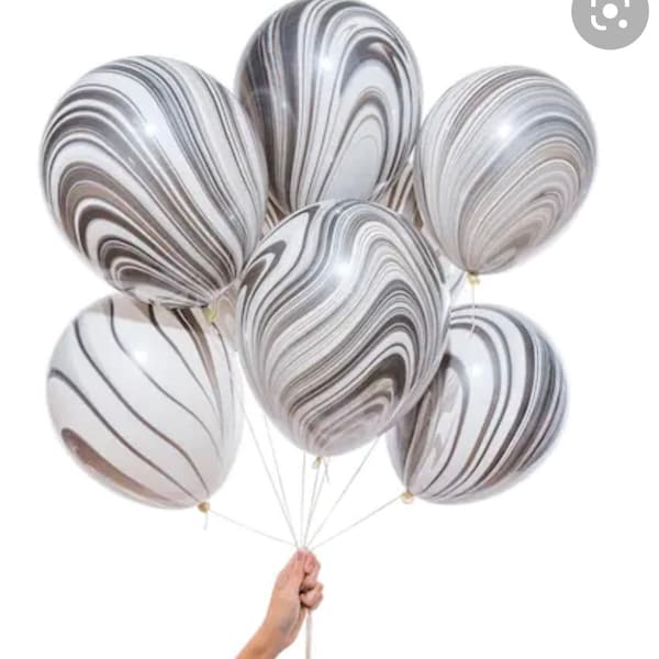 Marble Balloons - Etsy