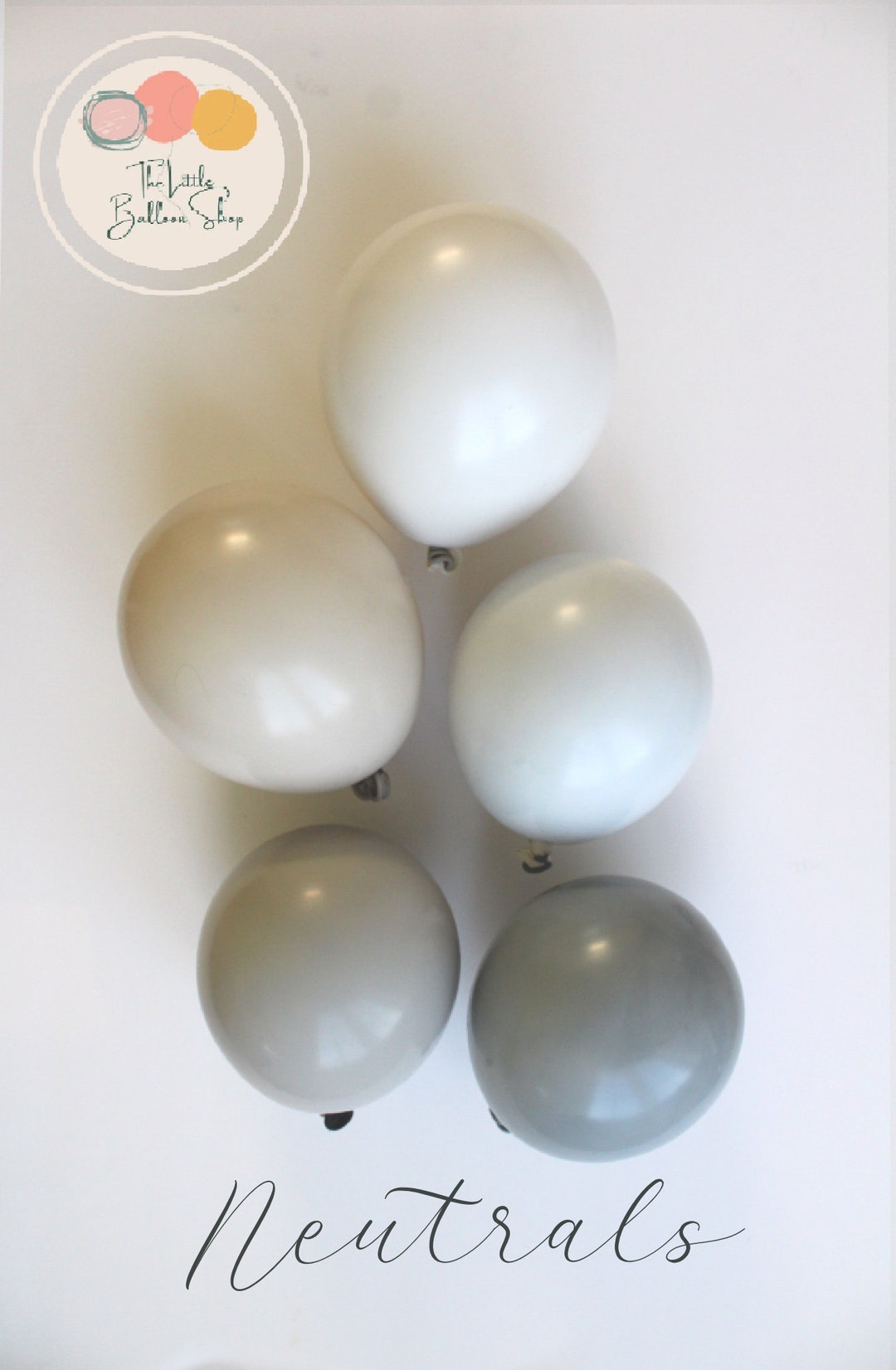 NEUTRAL Double Stuffed Balloons, DIY Neutral Balloon Garland Kit ...