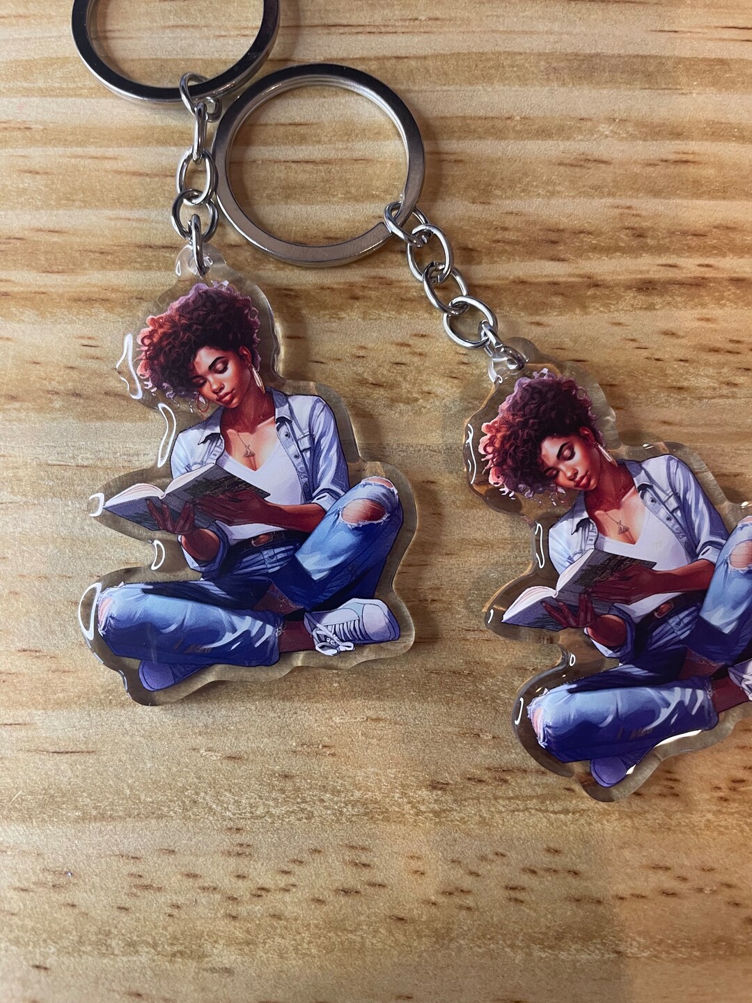 Black Woman Keychain, Black Woman Read, Melanin Keychain, College ...