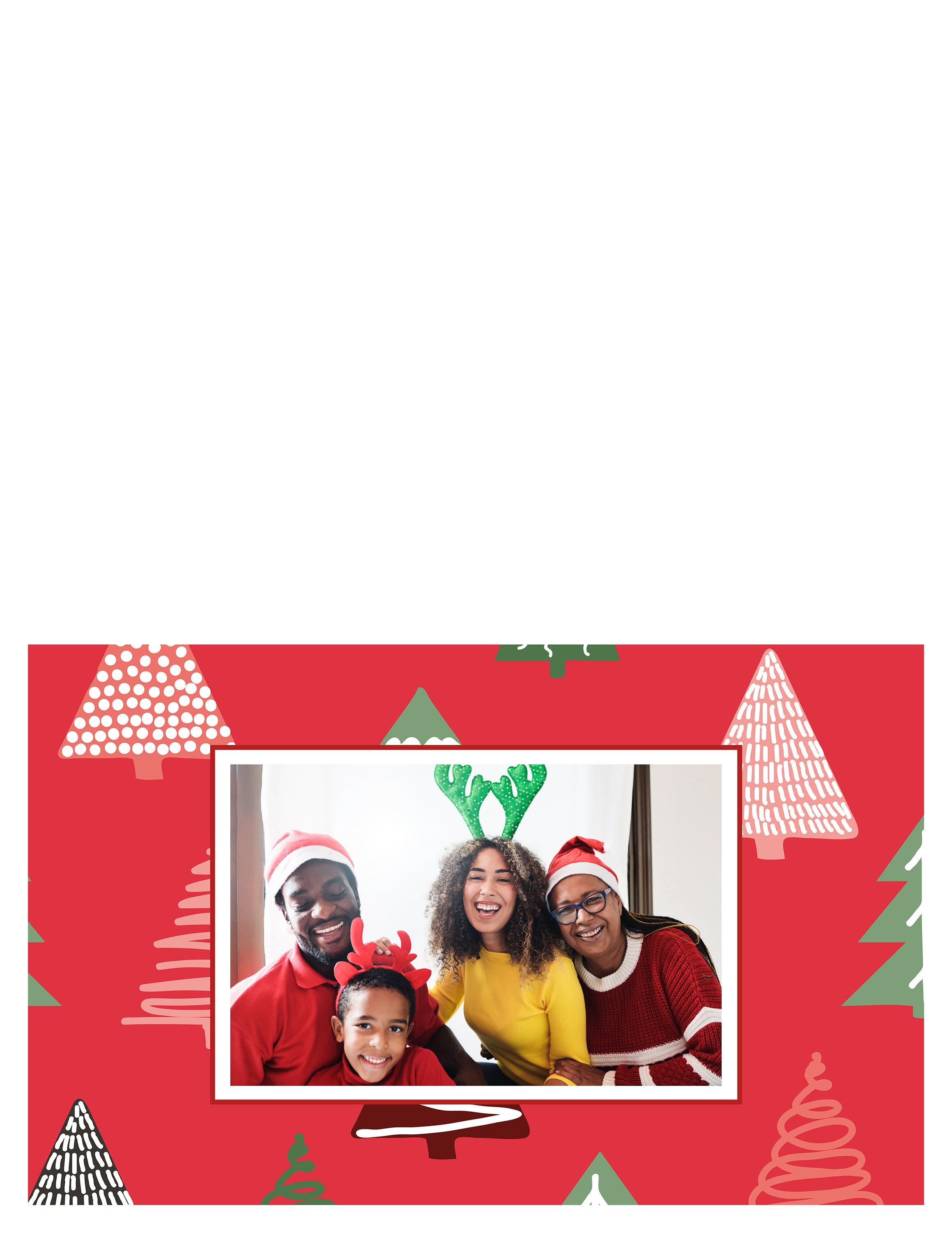 Printable Photo Christmas Card Bundle Instant Download Red - Etsy