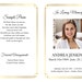 White With Gold Border - Editable Funeral Program Template in Loving ...