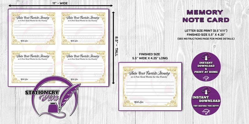 Elegant Gold Funeral Program Template: in Loving Memory (digital ...