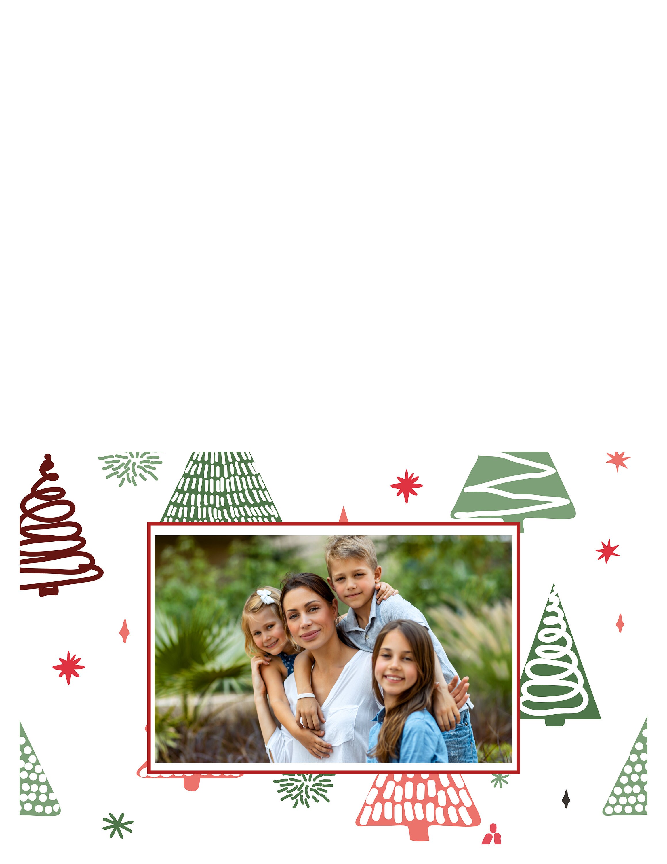 Printable Photo Christmas Card Bundle Instant Download Red - Etsy