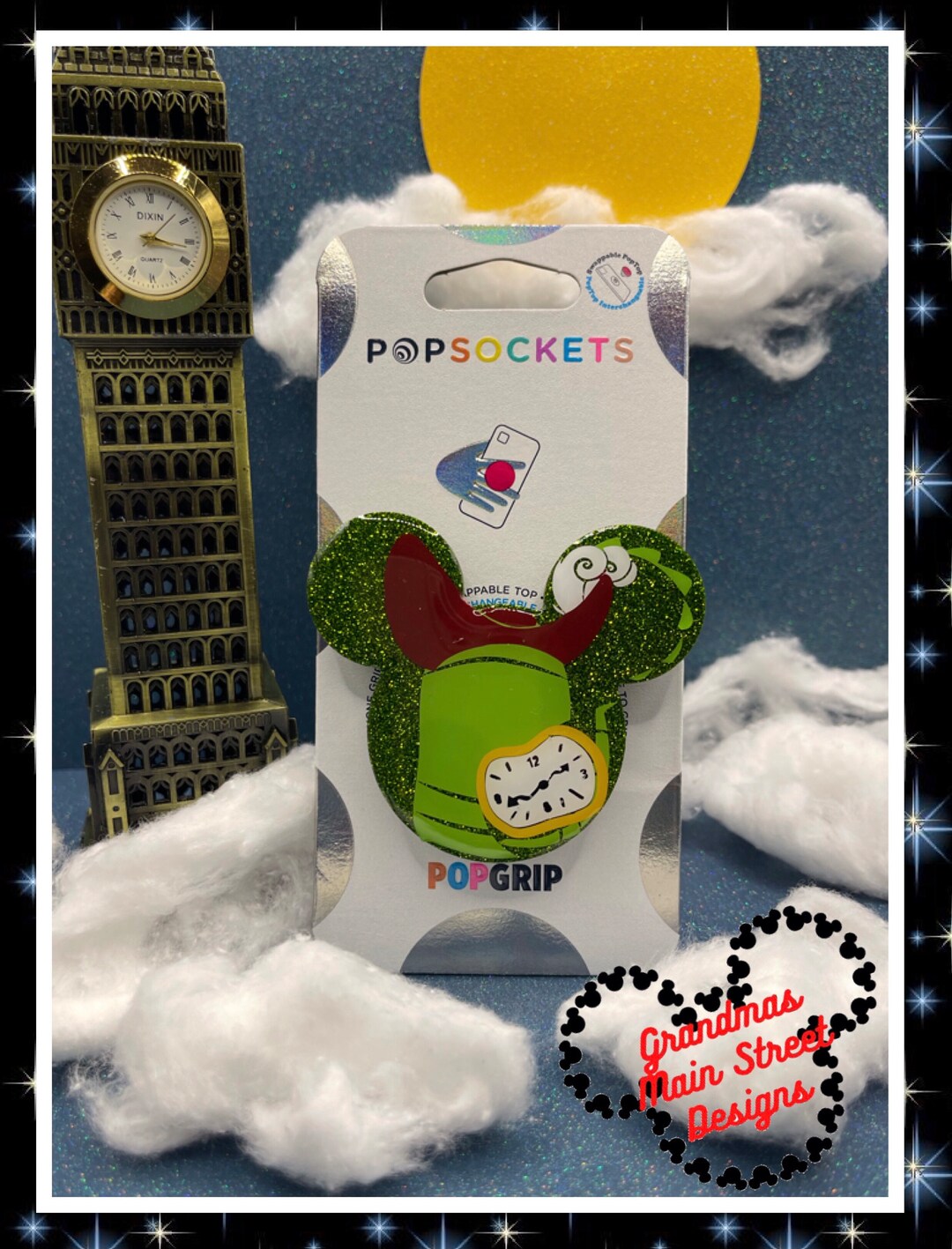 Tick Tok Croc Inspired Disney Popsocket ®/phone Grip/badge - Etsy