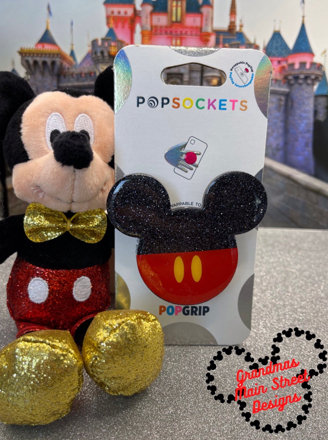 Mickey Mouse Disney Popsocket ®/phone Grip/badge Reel - Etsy