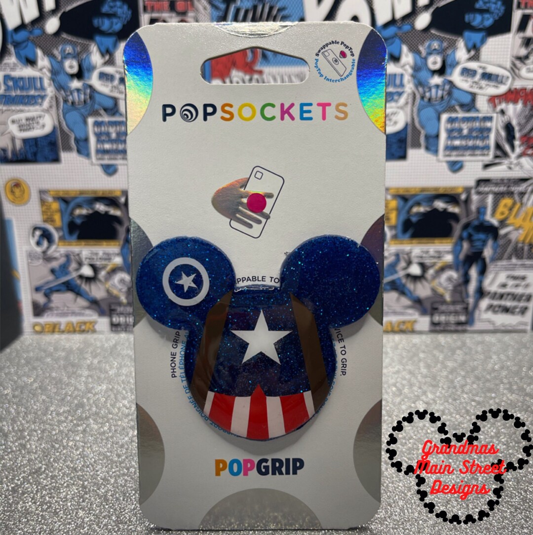 Captain America Inspired Popsocket®/phone Grip/badge Reel/keychain - Etsy