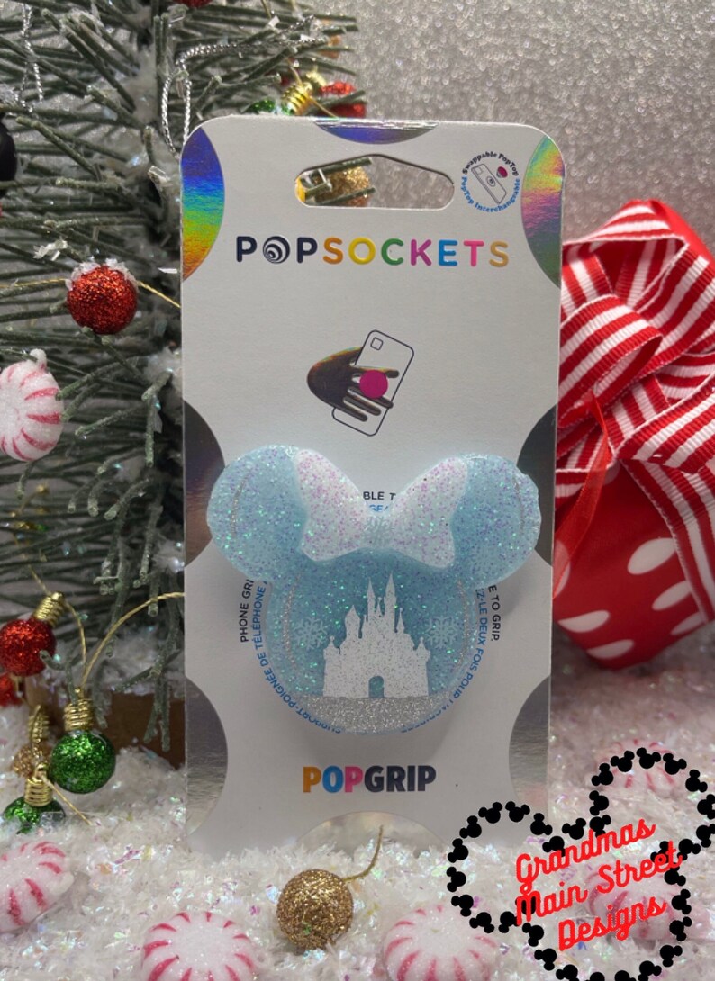 Disney Castle Snowglobe Inspired Popsocket ®/phone Grip/badge Reel - Etsy