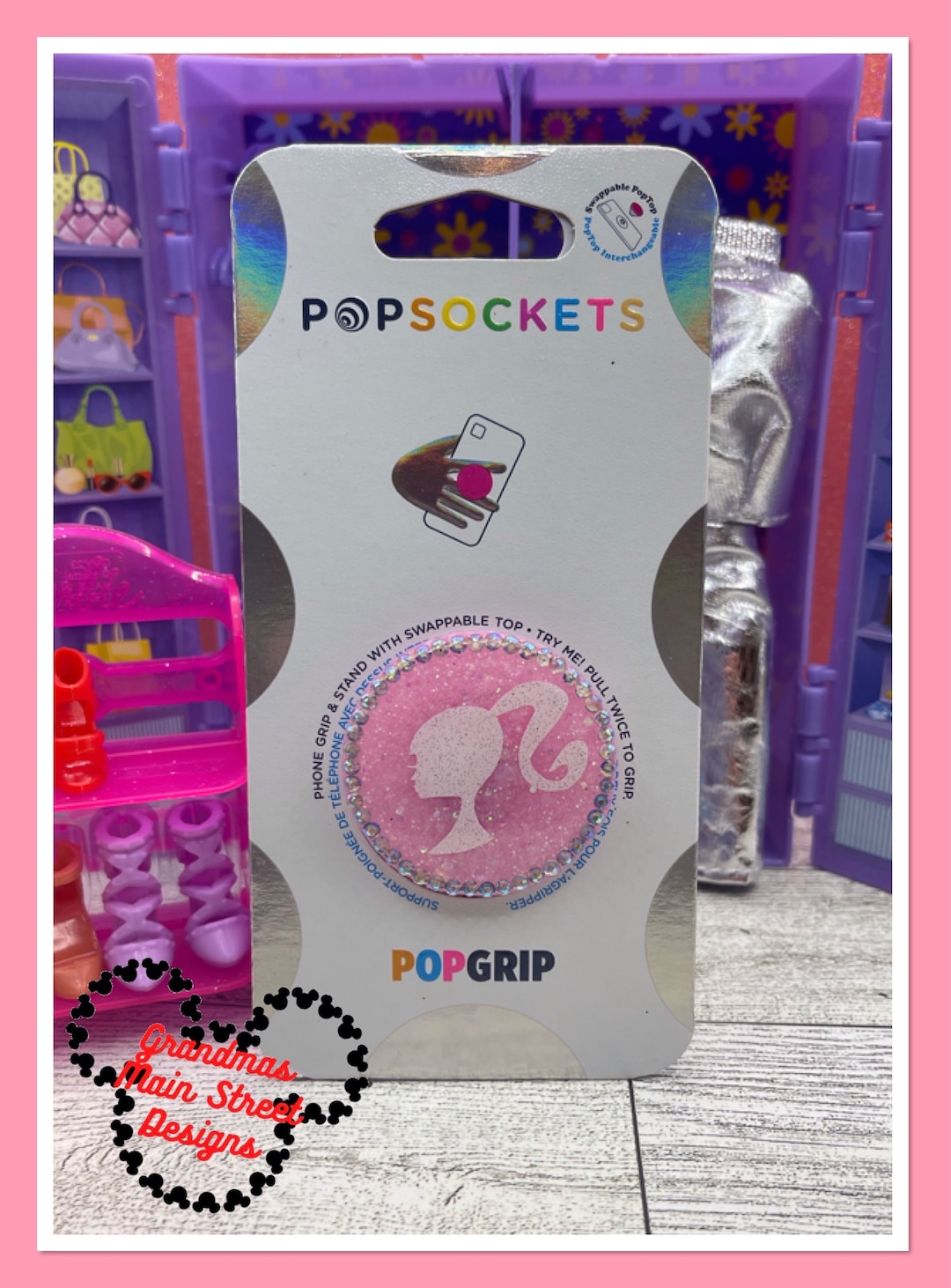 Barbie Icon Inspired Popsocket/phone Grip/badge Reel/keychain - Etsy