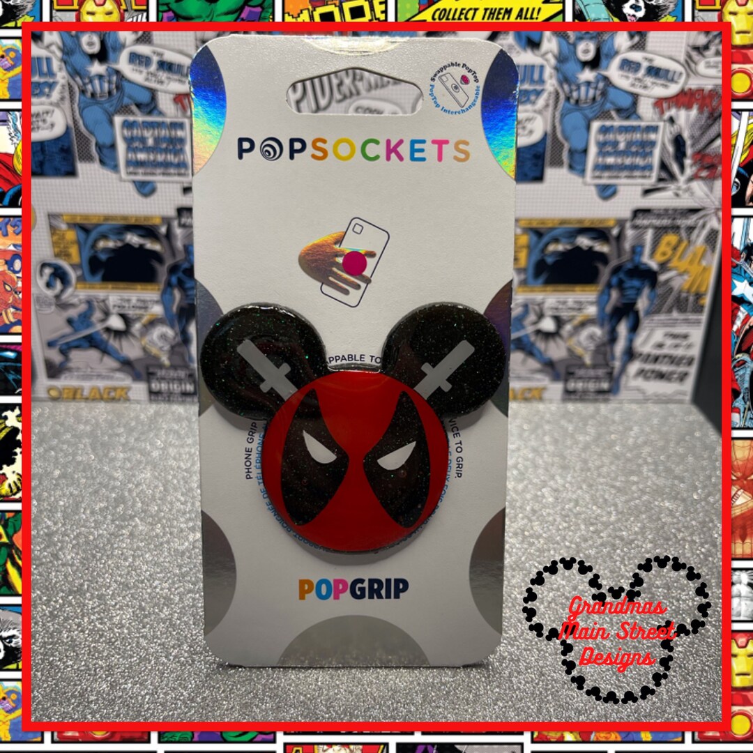 Deadpool Inspired Popsocket®/phone Grip/badge Reel/keychain - Etsy