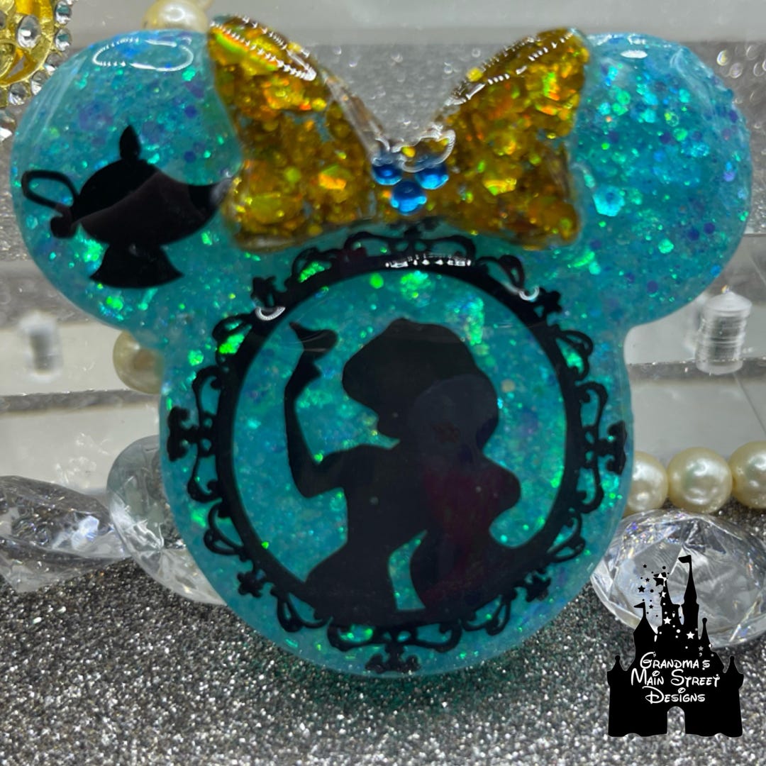 GLOW! Jasmine Silhouette Inspired Disney Popsocket ®/phone Grip/badge ...