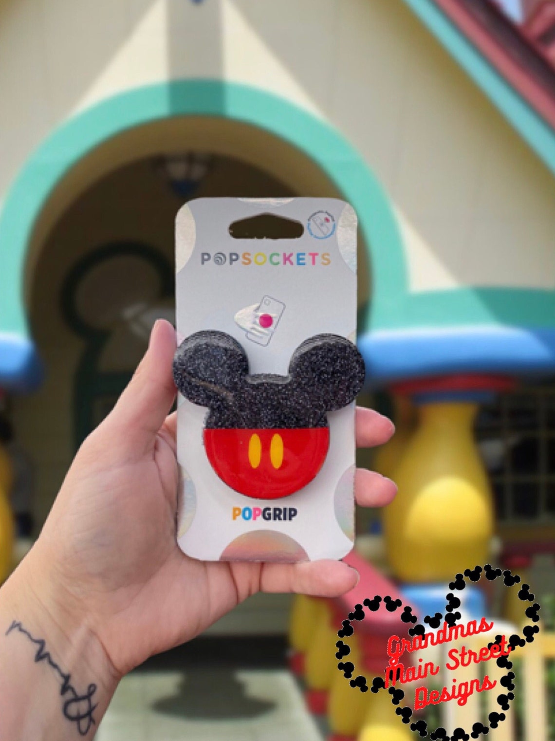 Mickey Mouse Disney Popsocket ®/phone Grip/badge Reel - Etsy
