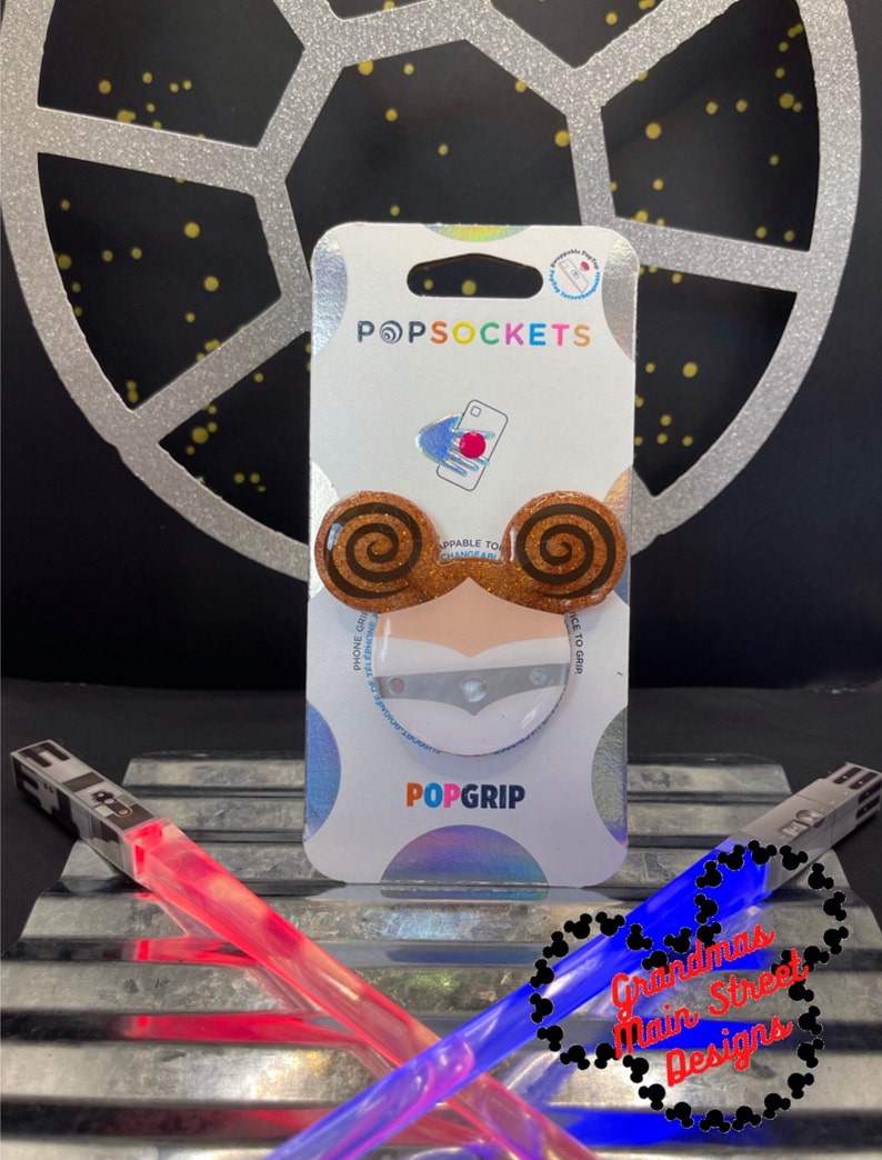Princess Leia Inspired Disney Popsocket ®/phone Grip/badge Reel - Etsy