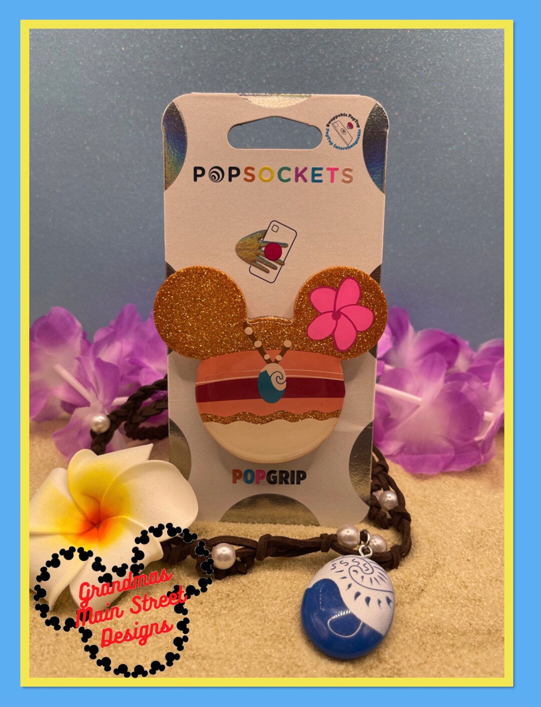 Moana Inspired Disney Popsocket ®/phone Grip/badge - Etsy