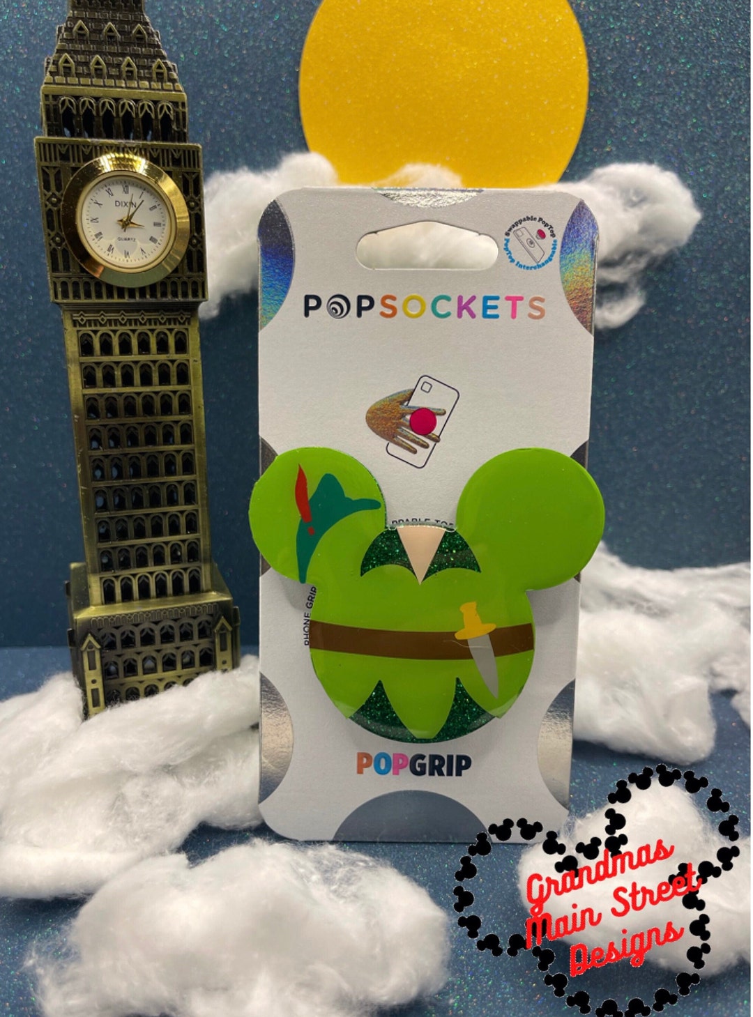 Peter Pan Inspired Disney Popsocket ®/phone Grip/badge Reel/keychain - Etsy