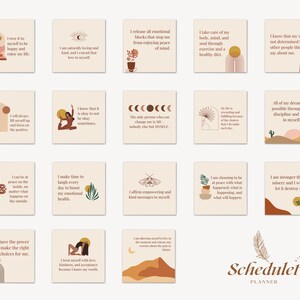 48 Affirmation Cards Digital Planner Stickers Printable Affirmation ...