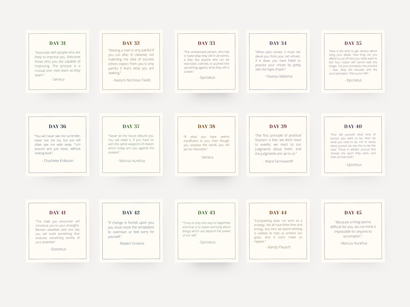 100 Stoic Cards | Stoic Meditations | Stoic Affirmation Cards ...