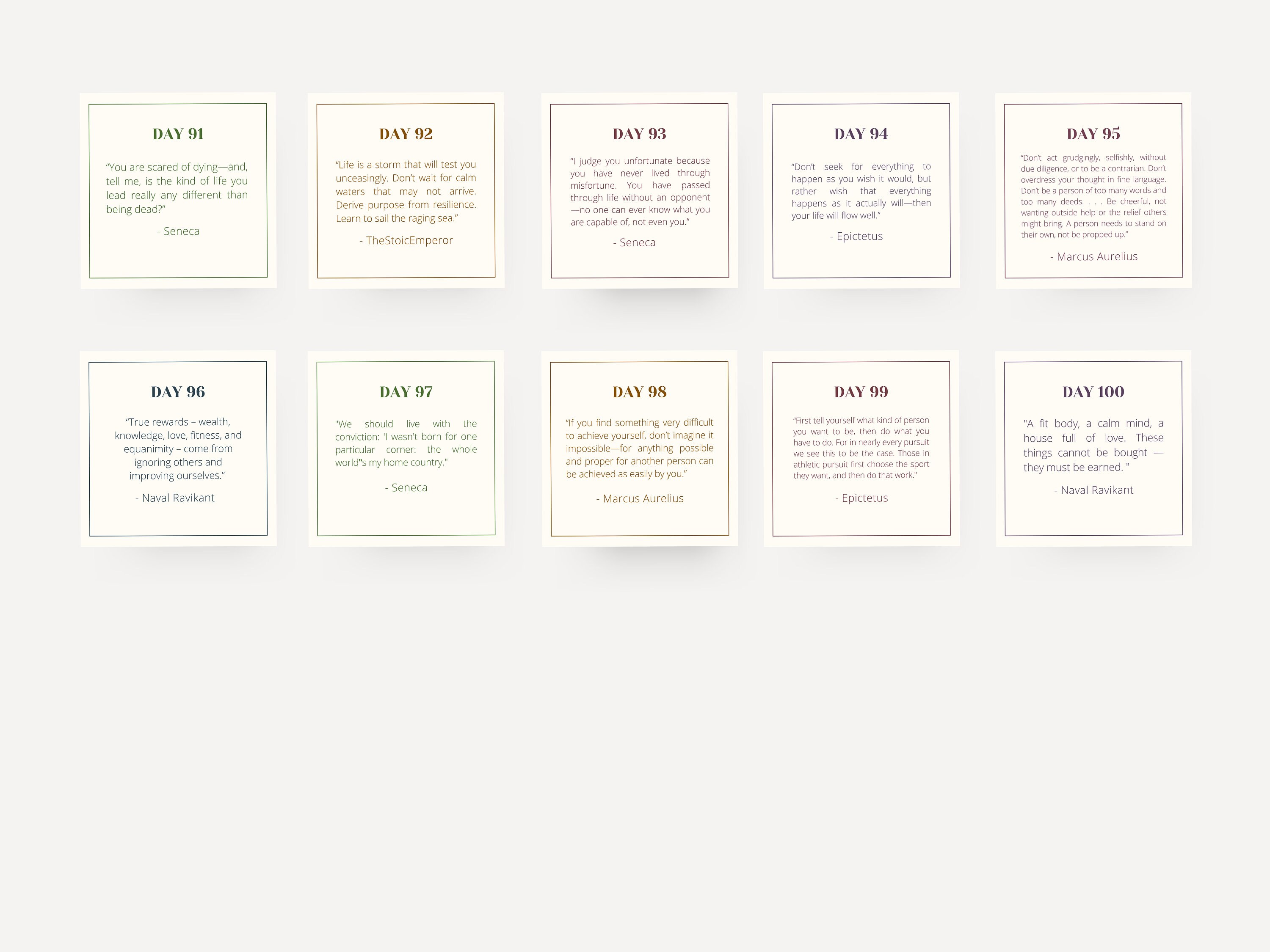 100 Stoic Cards Stoic Meditations Stoic Affirmation Cards - Etsy