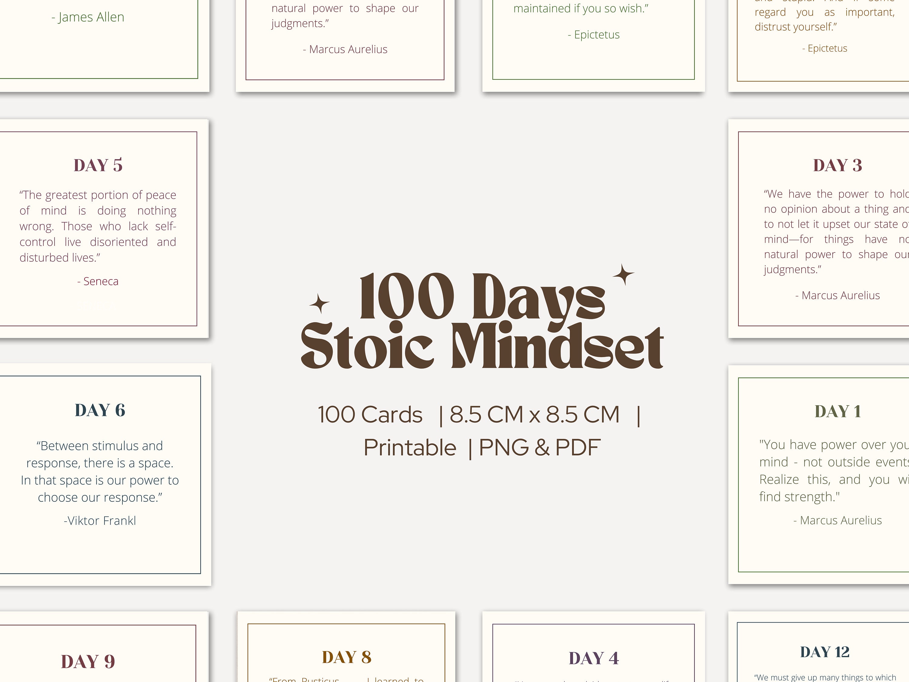 100 Stoic Cards | Stoic Meditations | Stoic Affirmation Cards ...