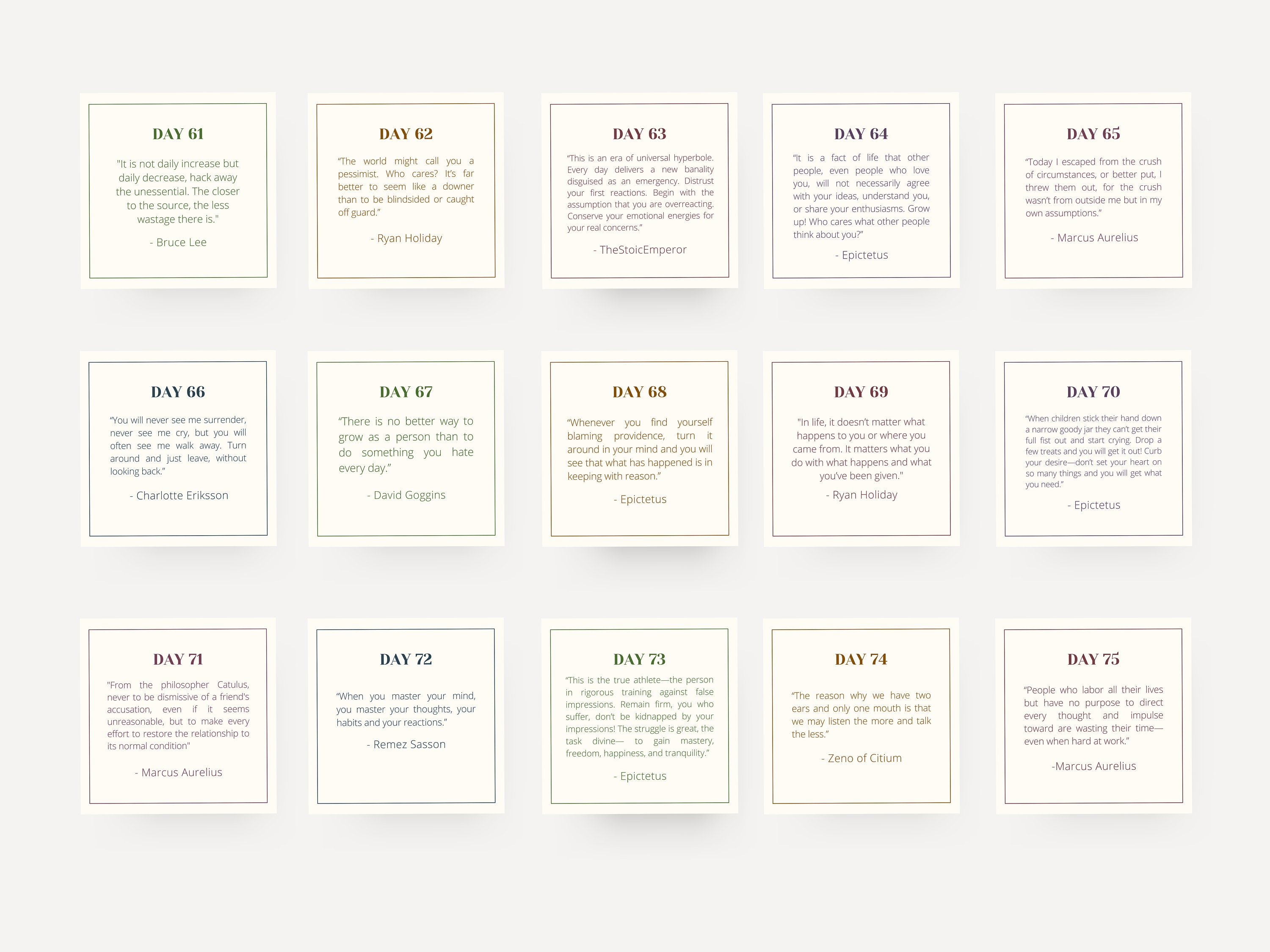 100 Stoic Cards Stoic Meditations Stoic Affirmation Cards - Etsy