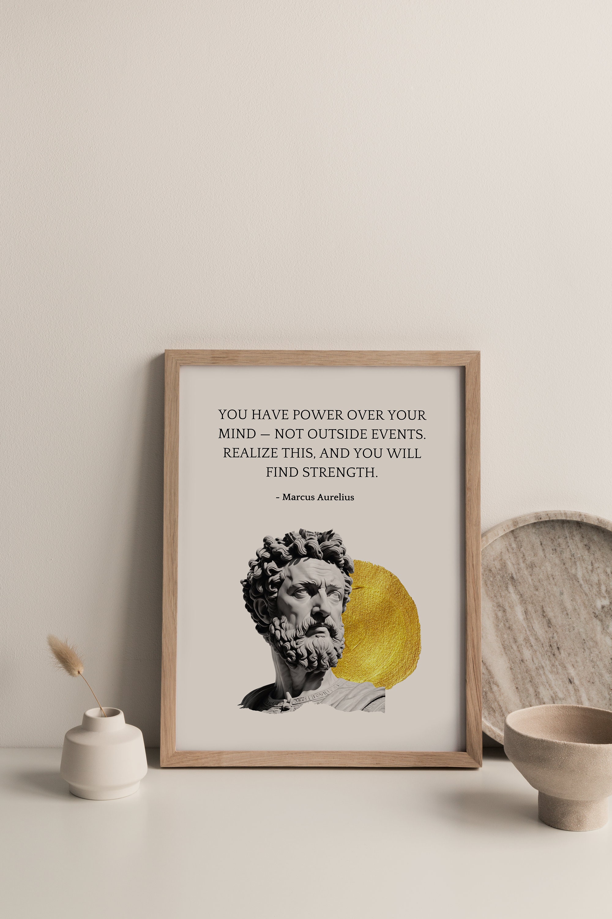 Marcus Aurelius Art Print, Stoic Quotes Wall Decor, Roman Philosophy ...