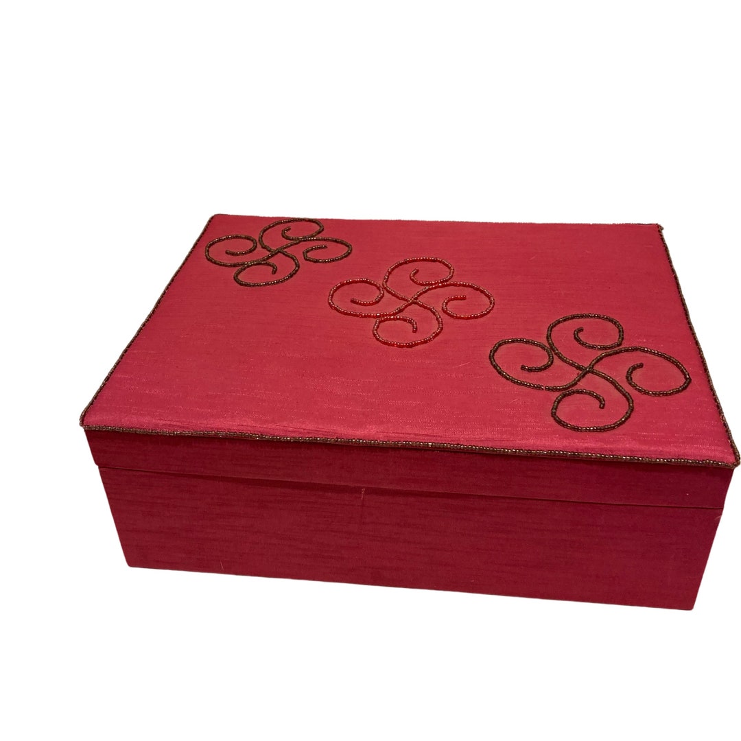 Pretty Pink Silky Fabric Keepsake Box - Etsy