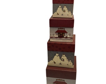 Stackable Christmas Boxes - Etsy