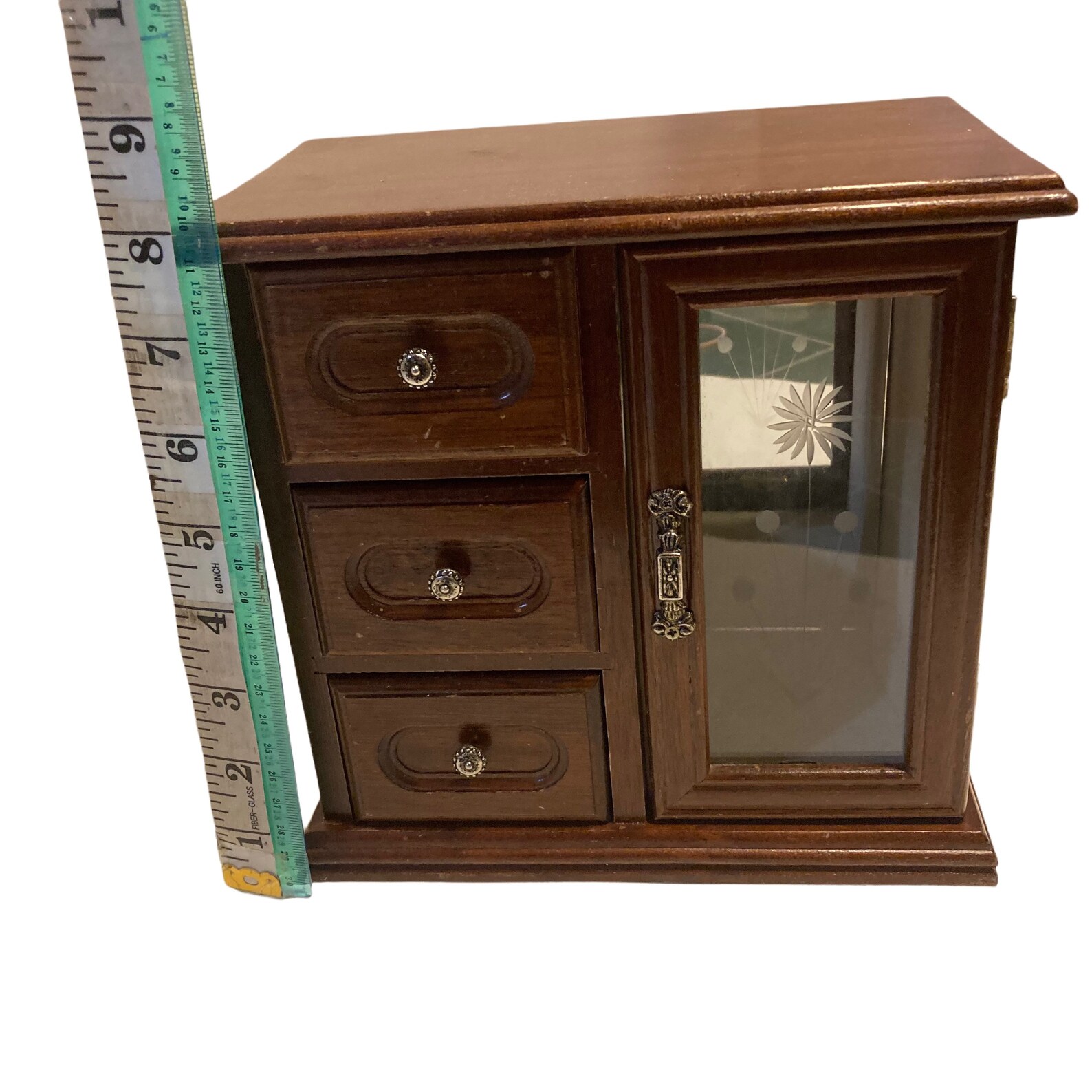 Vintage 3 Drawer Mini Armoire Style Jewelry Box - Etsy