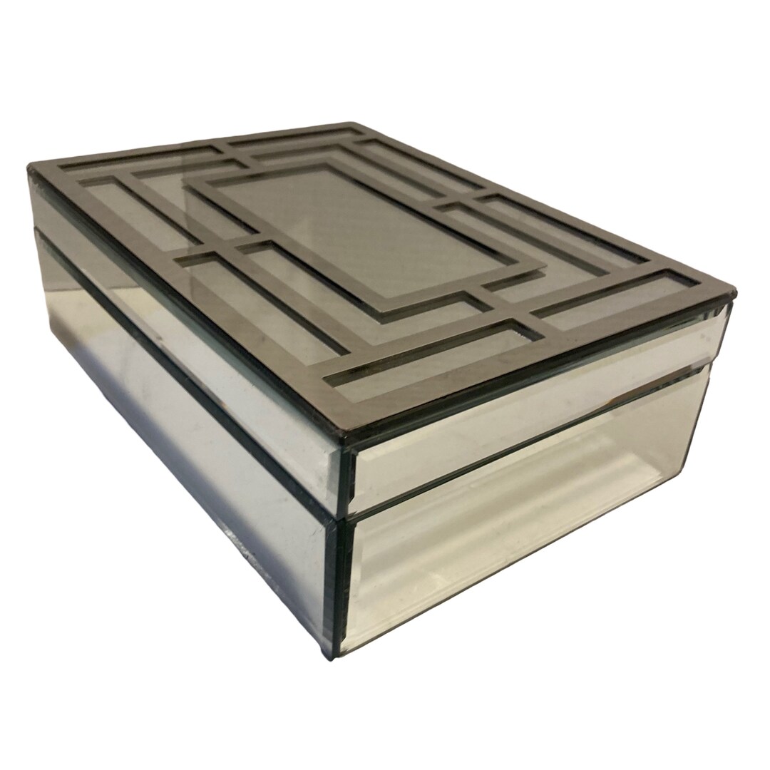 Elegant Vintage All Mirrored Jewelry Box - Etsy