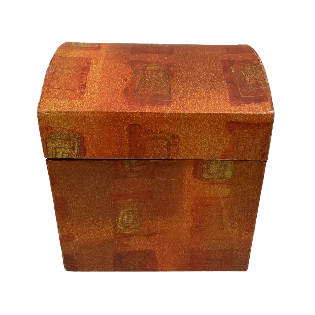 Vintage Small Treasure Chest Style Trinket Box - Etsy