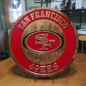 San Francisco 49ers Engraved Wood Sign - Etsy