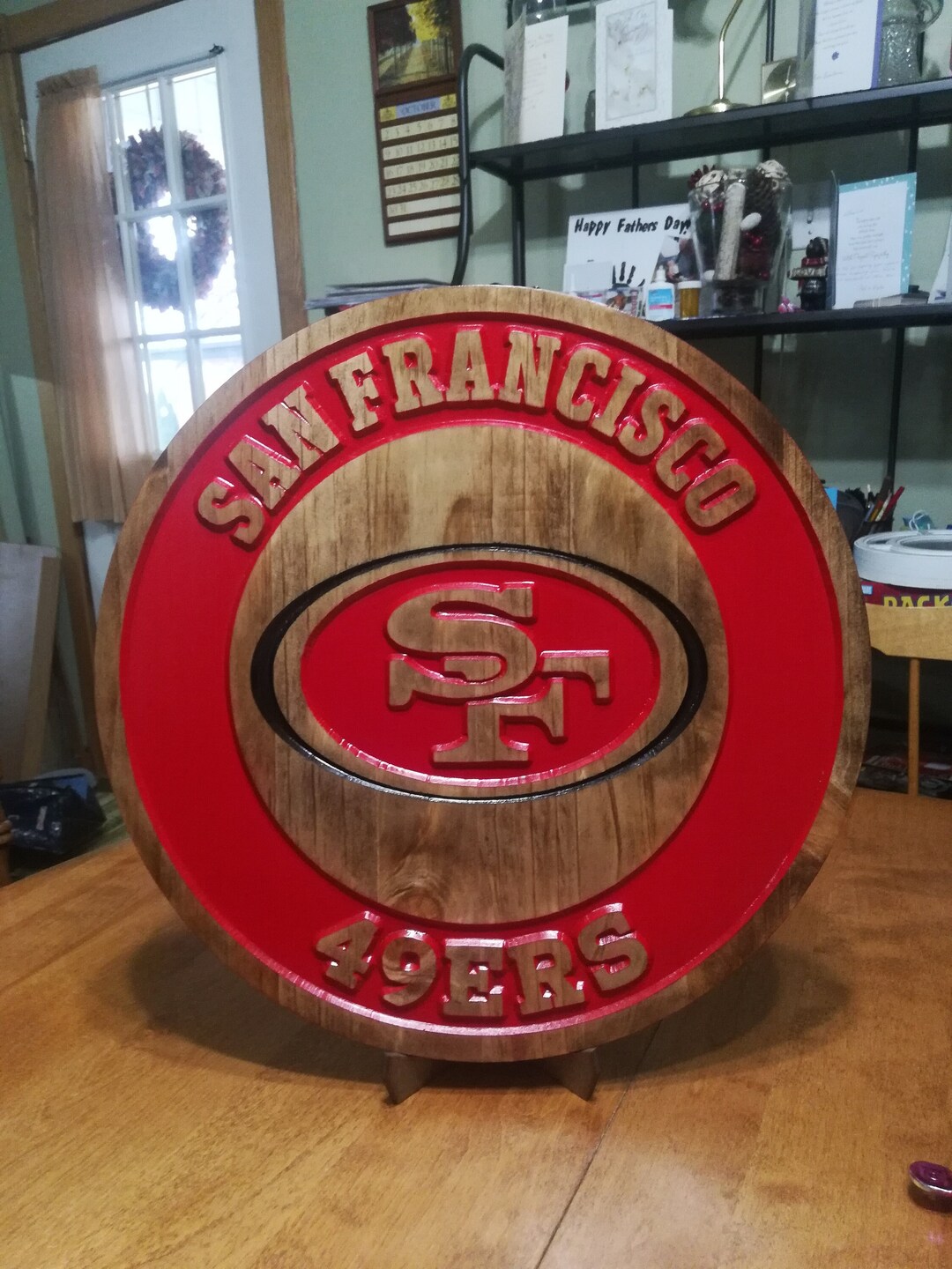 San Francisco 49ers Engraved Wood Sign - Etsy