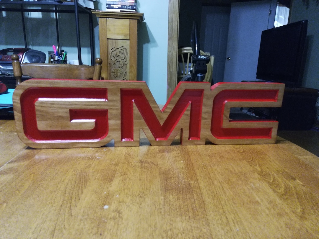 GMC Engraved Wood Sign - Etsy