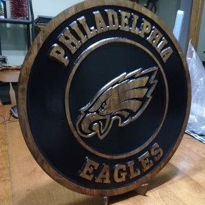 Philadelphia Eagles Engraved Wood Sign - Etsy