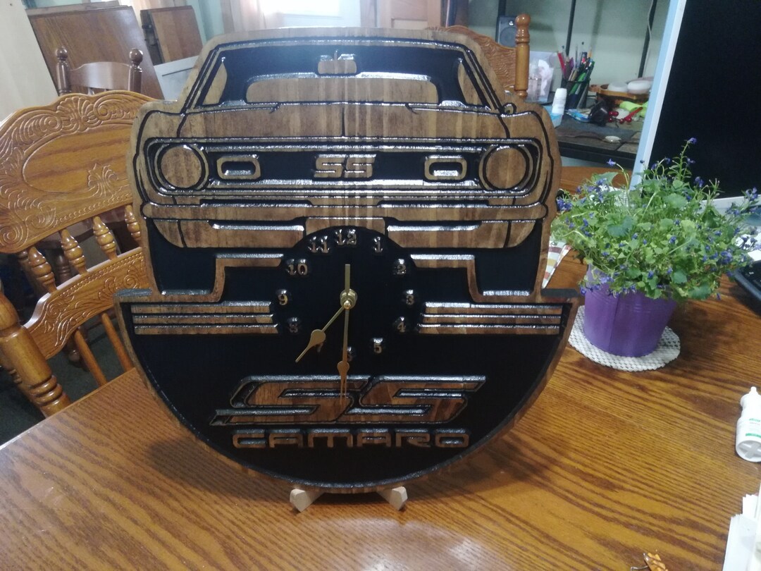 1968 Chevy / Chevrolet Camaro SS Engraved Wooden Wall Clock - Etsy