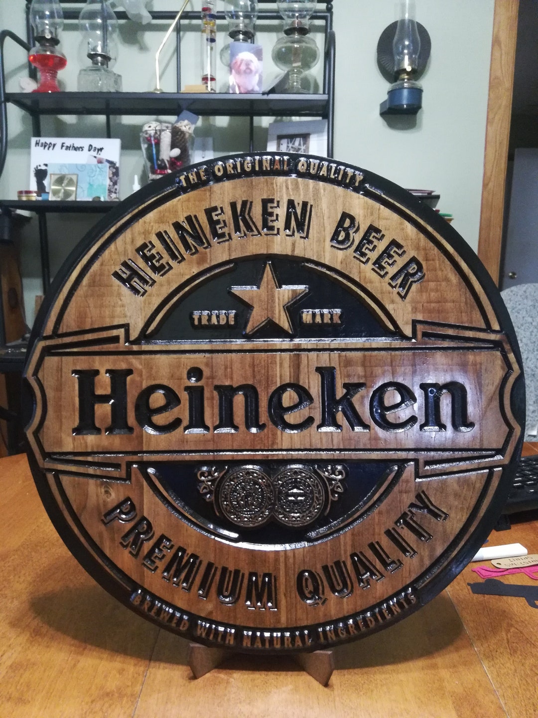 Heineken Engraved Wood Sign - Etsy