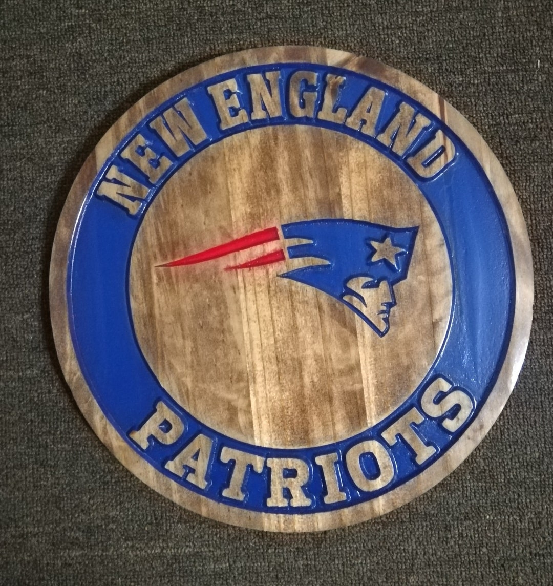 New England Patriots Engraved Wood Sign - Etsy