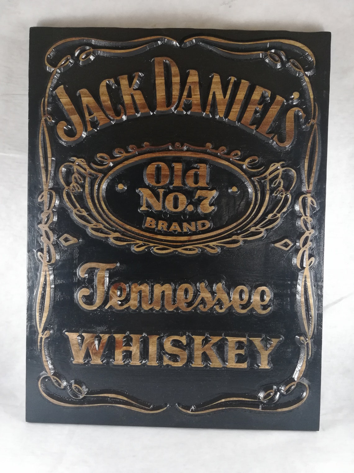 Jack Daniels Whiskey Engraved Wood Sign - Etsy