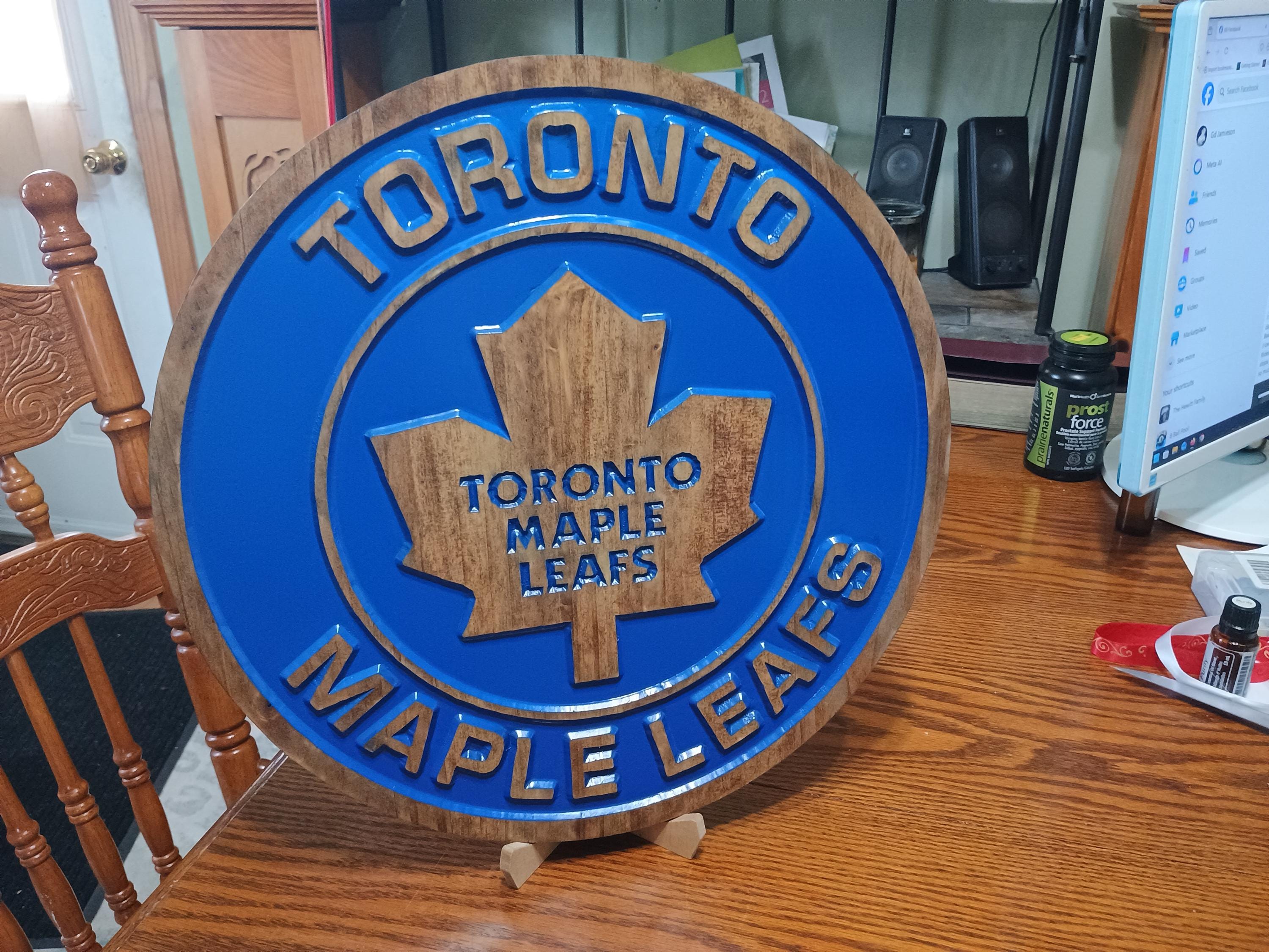 Toronto Maple Leafs Engraved Wood Sign - Etsy