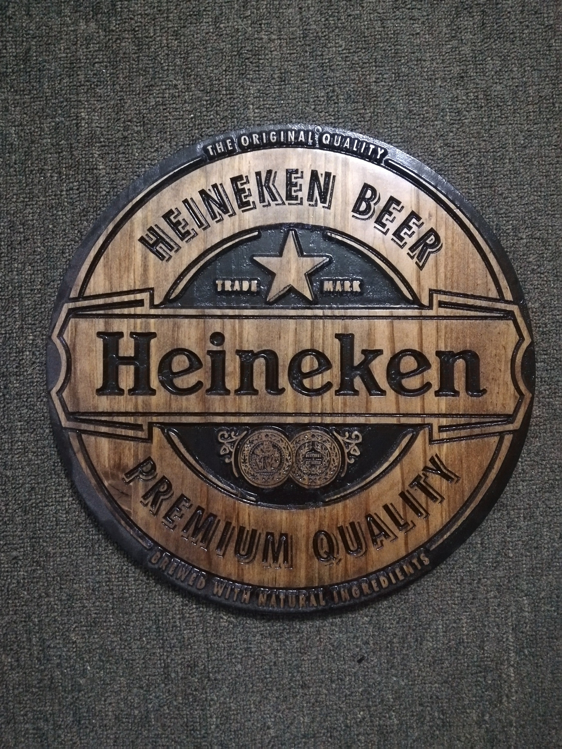 Heineken Engraved Wood Sign - Etsy
