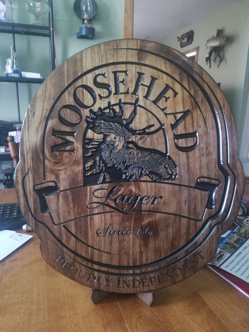 Moosehead Lager Engraved Wood Sign - Etsy