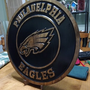 Philadelphia Eagles Engraved Wood Sign - Etsy