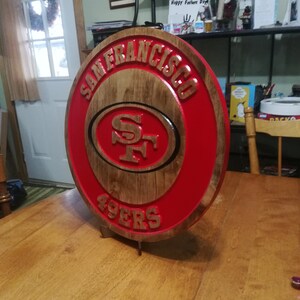 San Francisco 49ers Engraved Wood Sign - Etsy