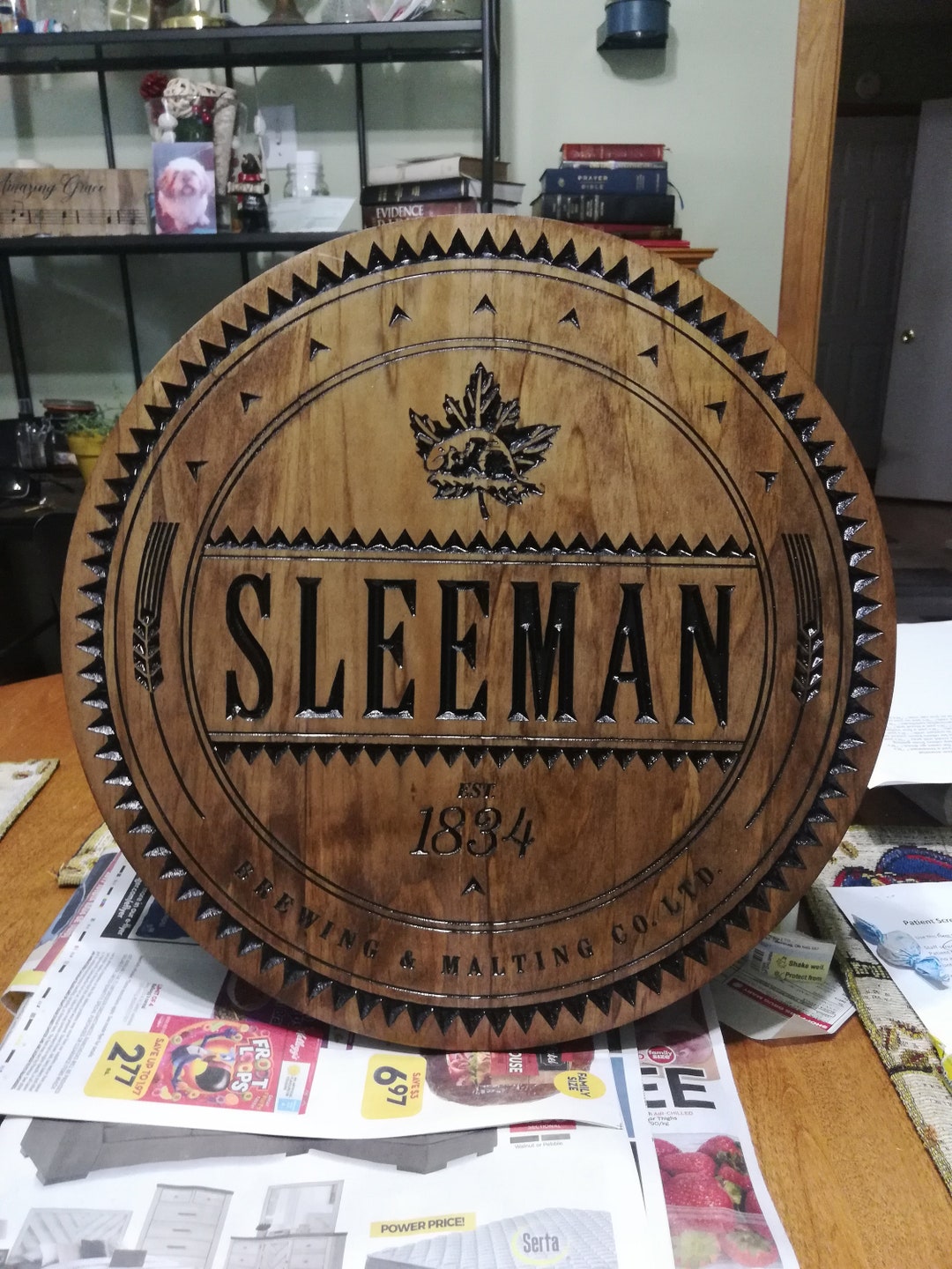 Sleeman Engraved Wood Sign - Etsy