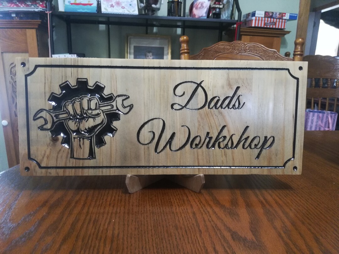 Custom Workshop Engraved Wood Sign - Etsy