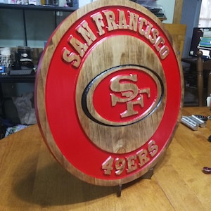 San Francisco 49ers Engraved Wood Sign - Etsy