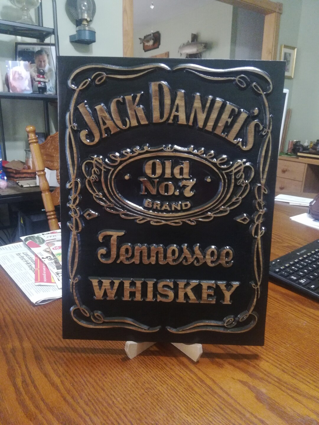 Jack Daniels Whiskey Engraved Wood Sign - Etsy